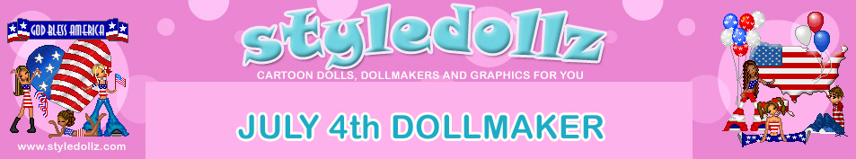 Dollz App - Style Dollz (Restored) July 4th Dollmaker